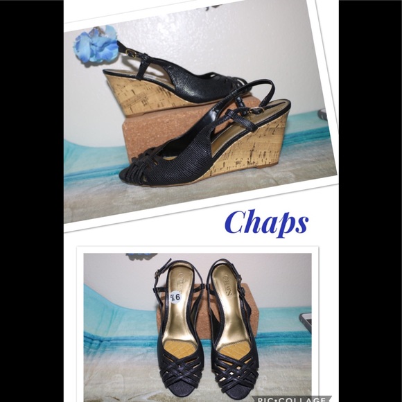 Chaps | Shoes | Chaps Womens Slingback Open Toe Wedge Sandals | Poshmark
